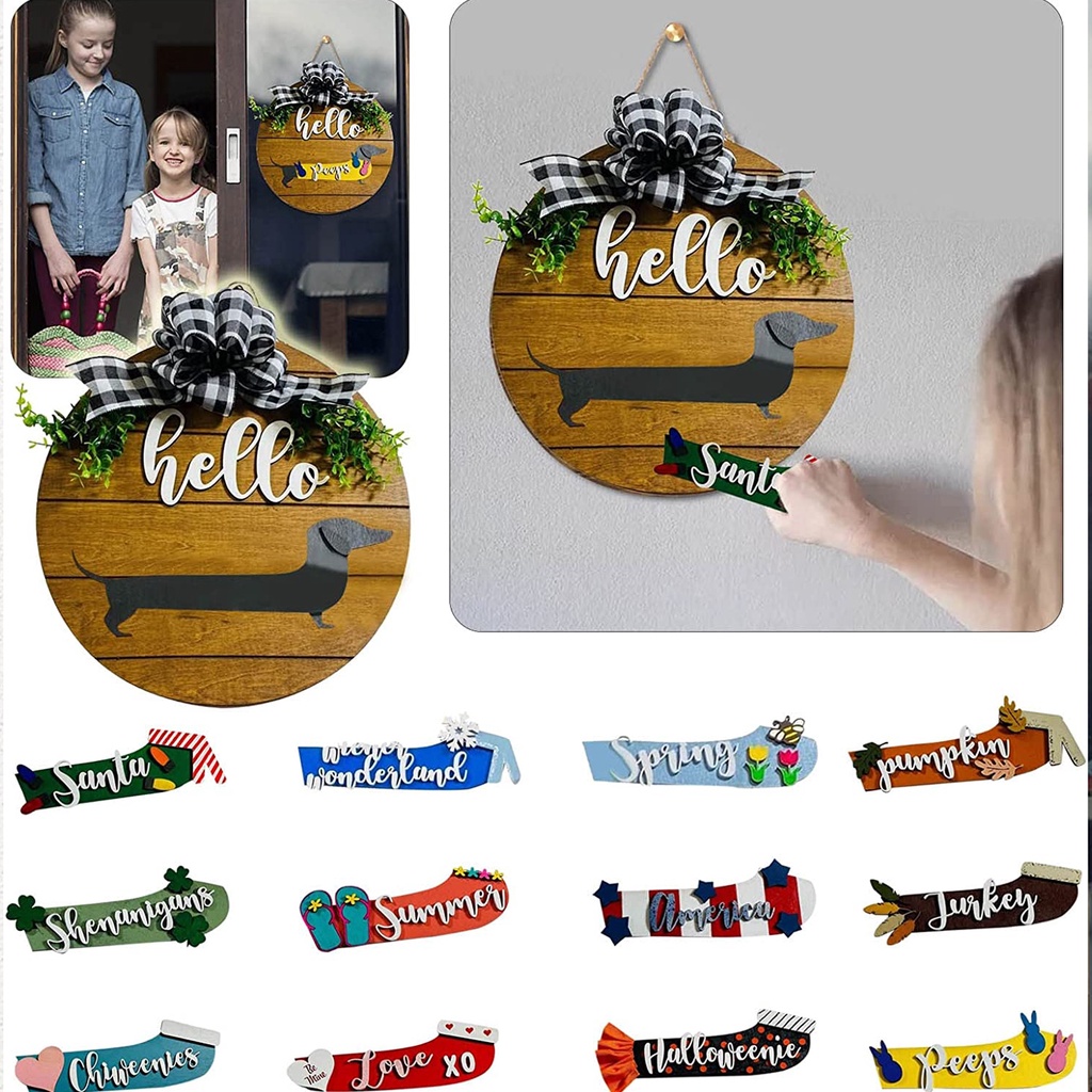 Friendship Wood Welcome Sign Plate House Decoration Dog Bar Front Doorl ...