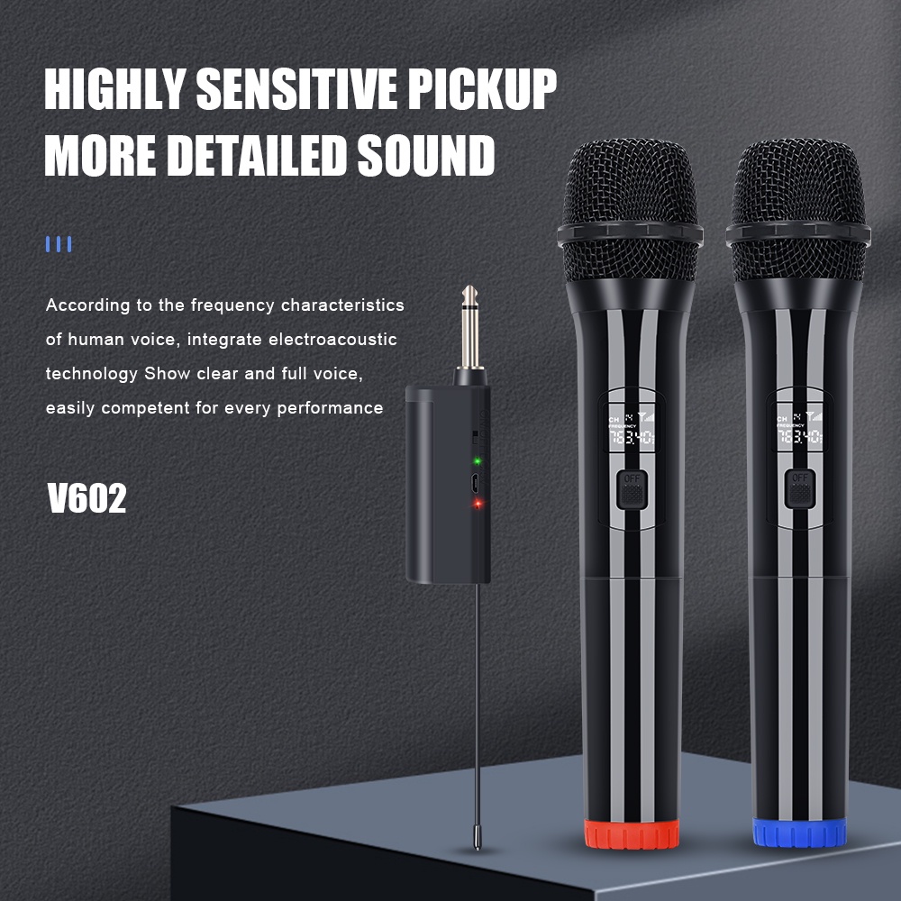 Audiobop V601/V602 UHF wireless na mikropono Plug and Play 6.5MM 50M na ...