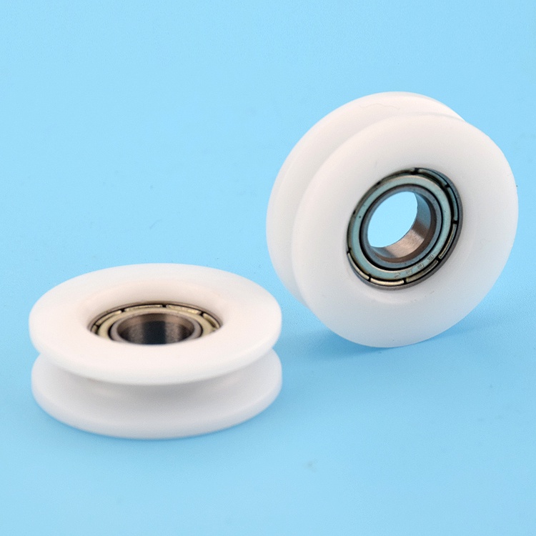 1pcs 8*28*9mm U groove roller pulley, plastic 688 bearing pulley/driven ...
