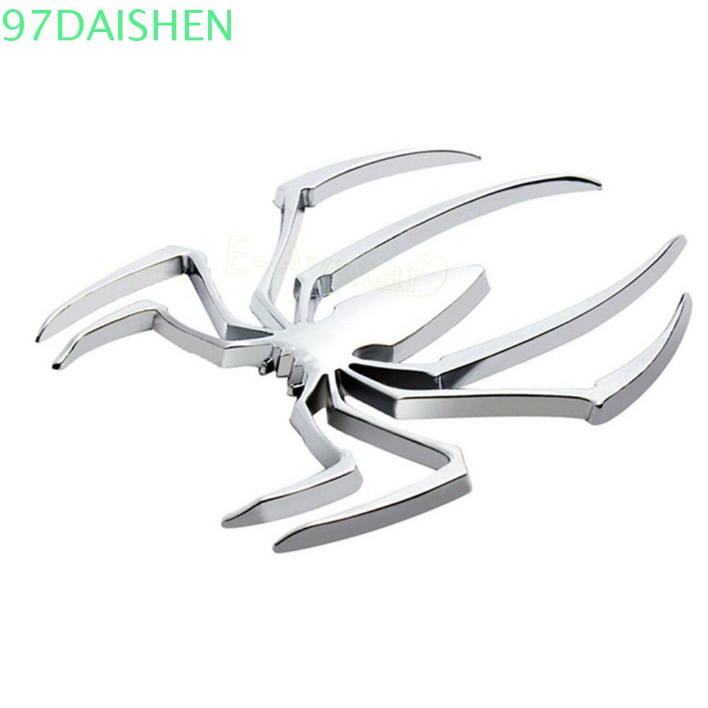 DAISHEN 3D Car Sticker 3D Spider Shape Gold/Silver Car Metal Sticker ...