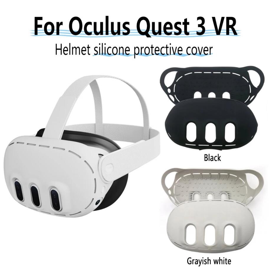 VR Silicone Protective Cover For Meta Quest 3 VR Skin Protective Sleeve ...
