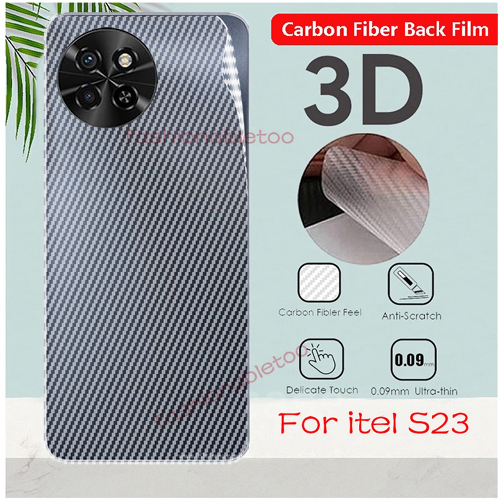 Back Carbon Fiber Film For itel S25 Ultra S23+ S 23 A70 A80 S24 ...