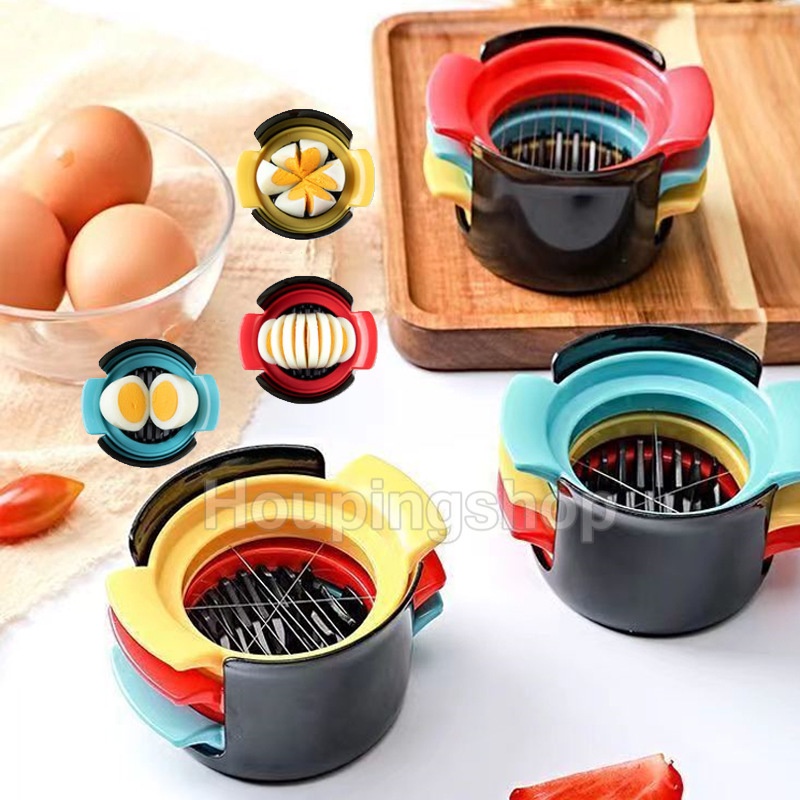 3 in 1/4 in 1 Egg Cutter Creative Boiled Eggs Slicer Luncheon Meat ...