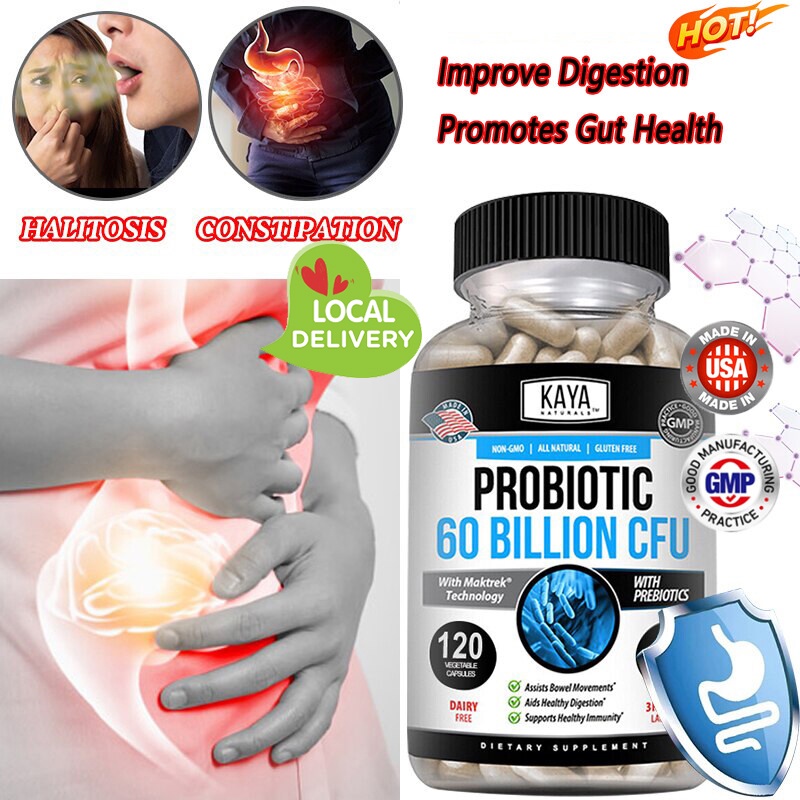 Probiotics 60 Billion Tablets with Prebiotics Immune Function Healthy ...