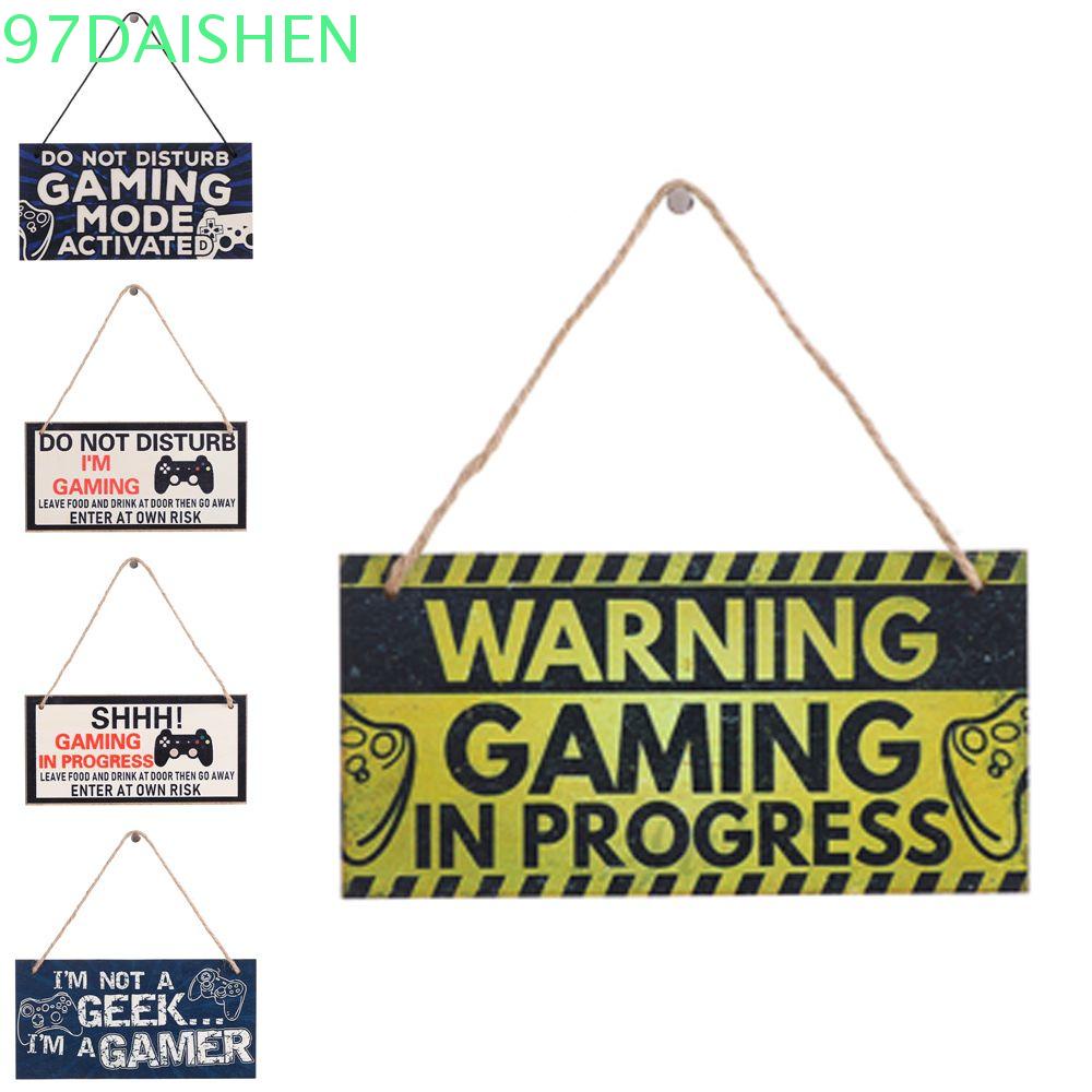 DAISHEN Gaming Room Sign Hanging Wood Gamer Gifts Gaming Room Door At ...