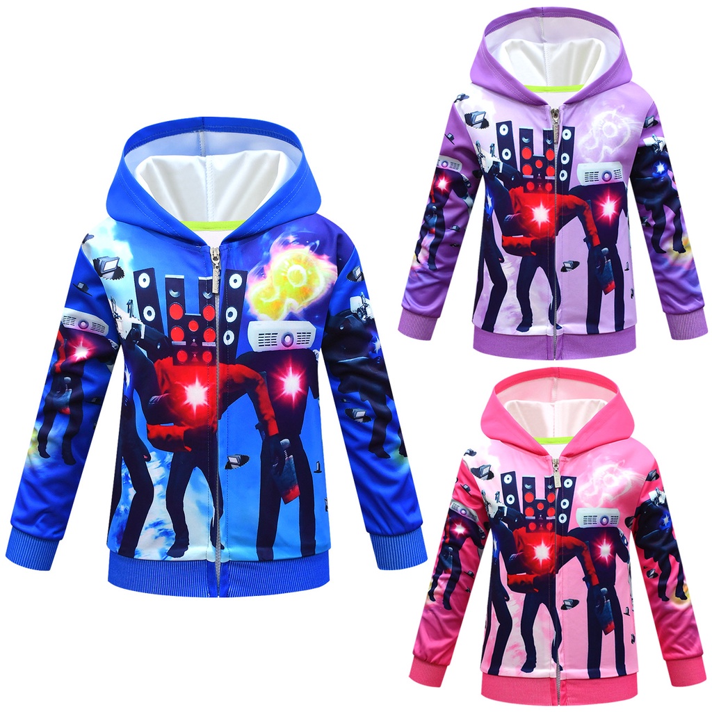 Game Skibidi Toilet Cartoon Zipper 3D Print Jackets Coat Boys Girls ...