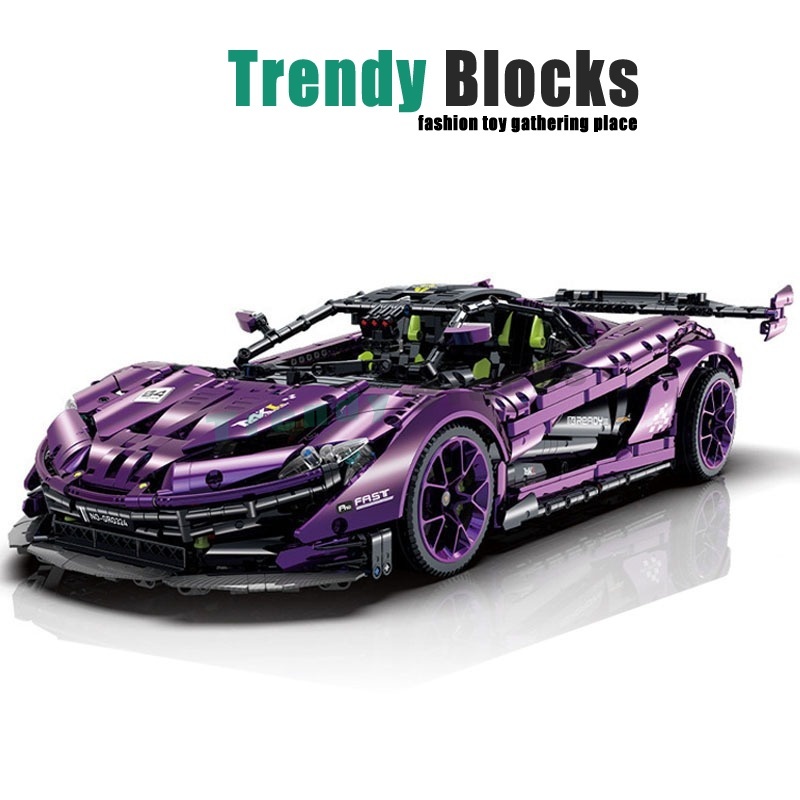 10617 McLaren P1 supercar building blocks 1:8 electroplated purple Car ...