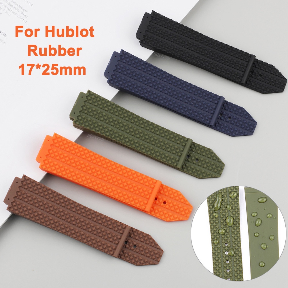 17mmx25mm Rubber Strap Hublot Big Bang Band replacement Wristband ...