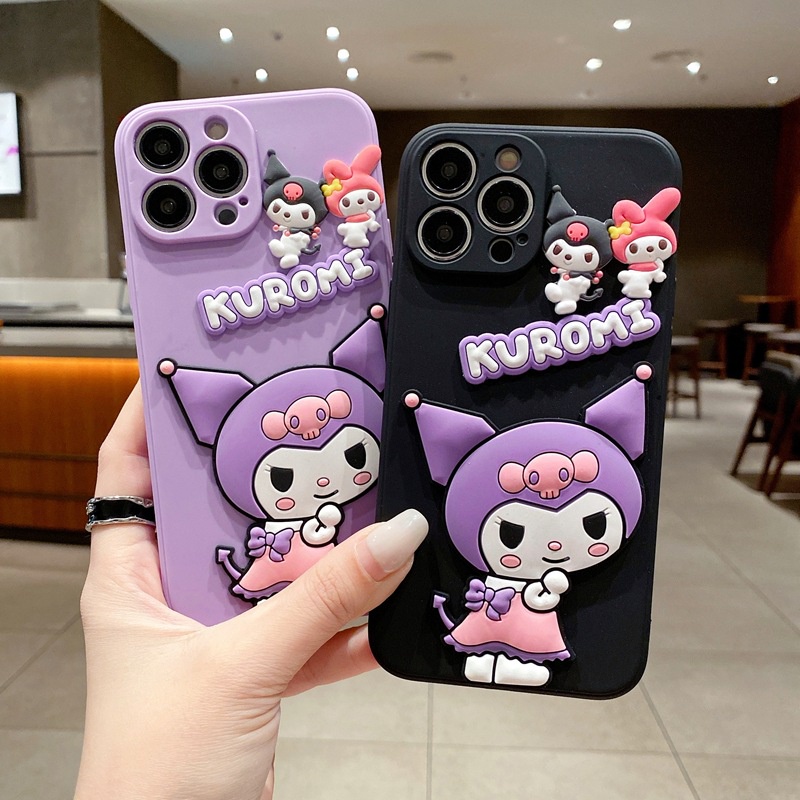3D Cartoon Sanrio Kuromi Soft Silicone Phone Cases for VIVO Y19S Y18 ...