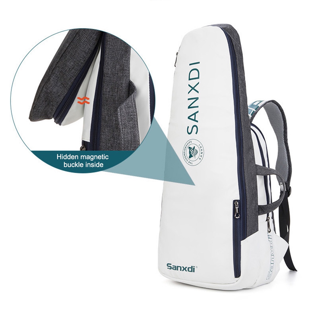 Holds 3 Rackets Tennis Backpack Large Capacity Badminton Bag Waterproof ...