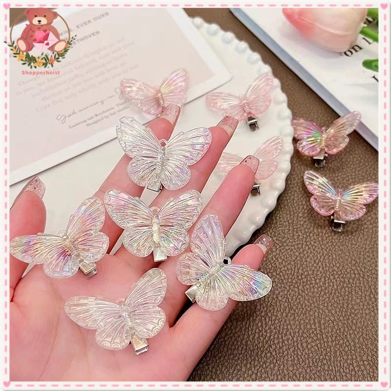 Butterfly Hairpin Colorful Butterfly Clip Side Sweet Girl Clip Banger ...