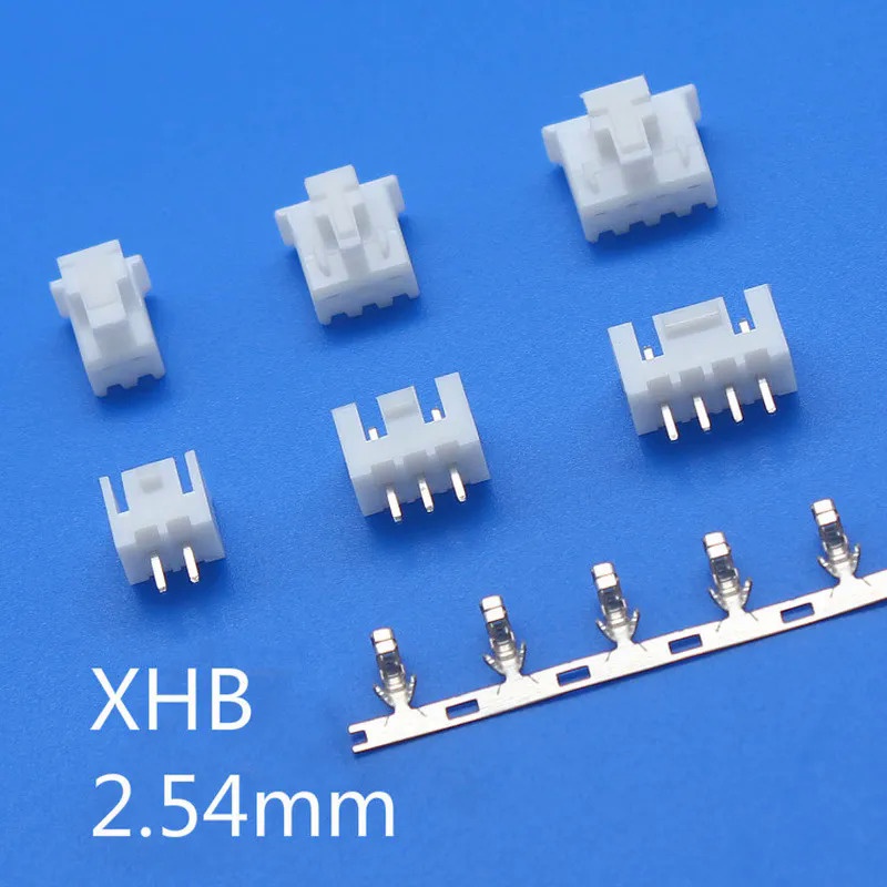 20 Sets XHB 2.54MM Connector with Buckle Hole Though Type 2/3/4/5/6/7/8 Pin Straight Pin+Housing ...
