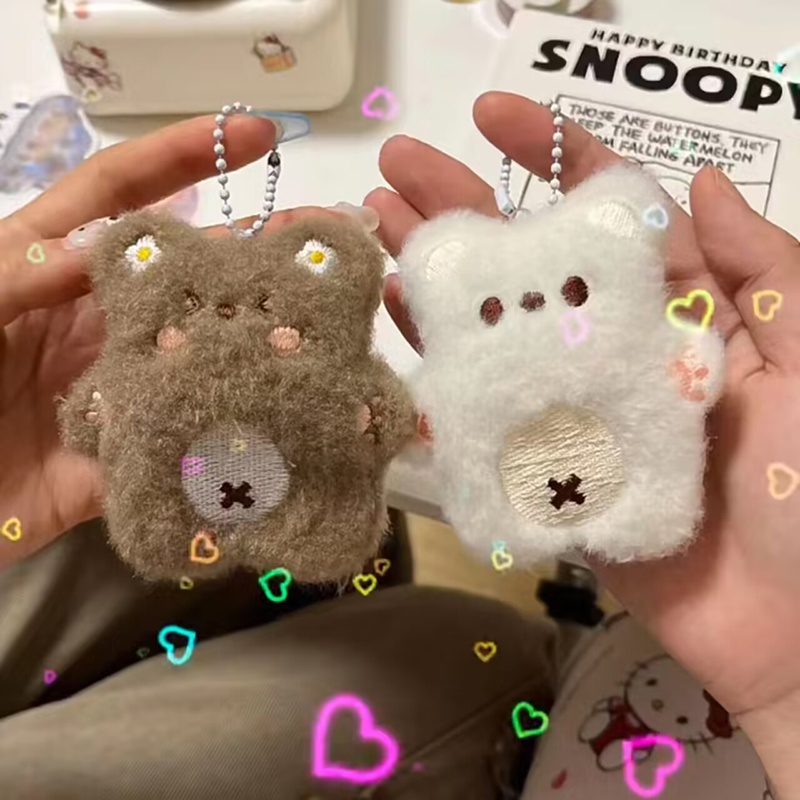 Cute Chatter Bear Keyring Cartoon Couple Keychain Backpack Accessories ...