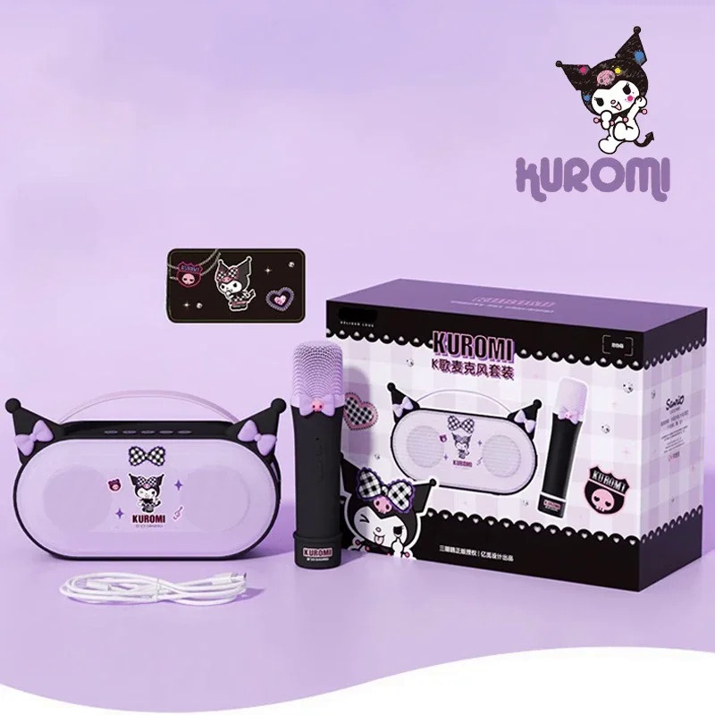 Anime Sanrio Kuromi Microphone Wireless Speakers Audio Player Cartoon ...
