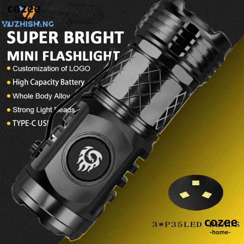COZEE Mini Flashlight, Front Lighting Flashlight ABS Thumb Flashlight ...
