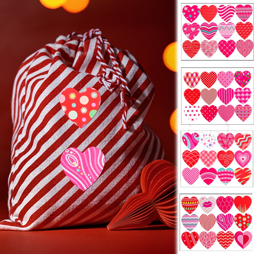Candy Bag Sealing Stickers / Valentine's Day Heart-shaped Stickers ...