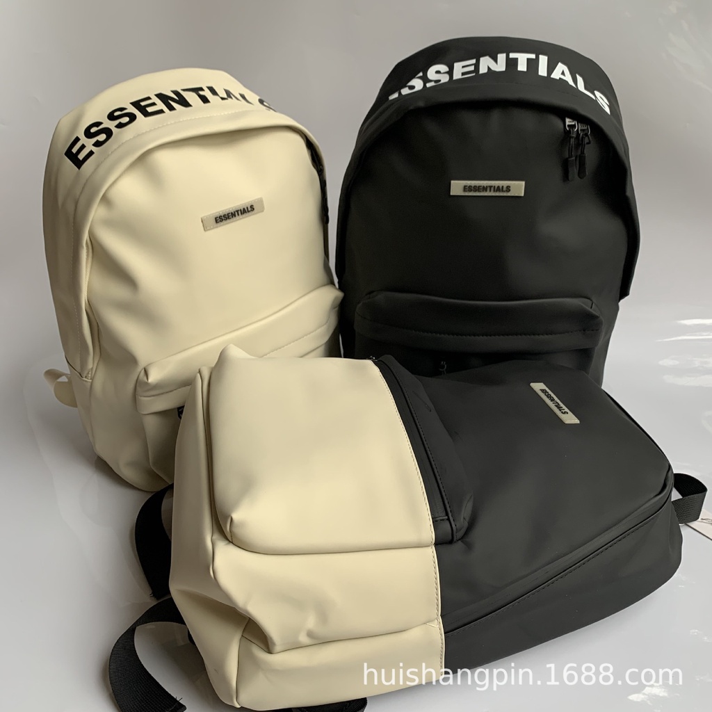 Brand New FOG FEAR OF ESS Leather Men'S Backpack School Bag Women'S Backpack Unisex | Shopee ...