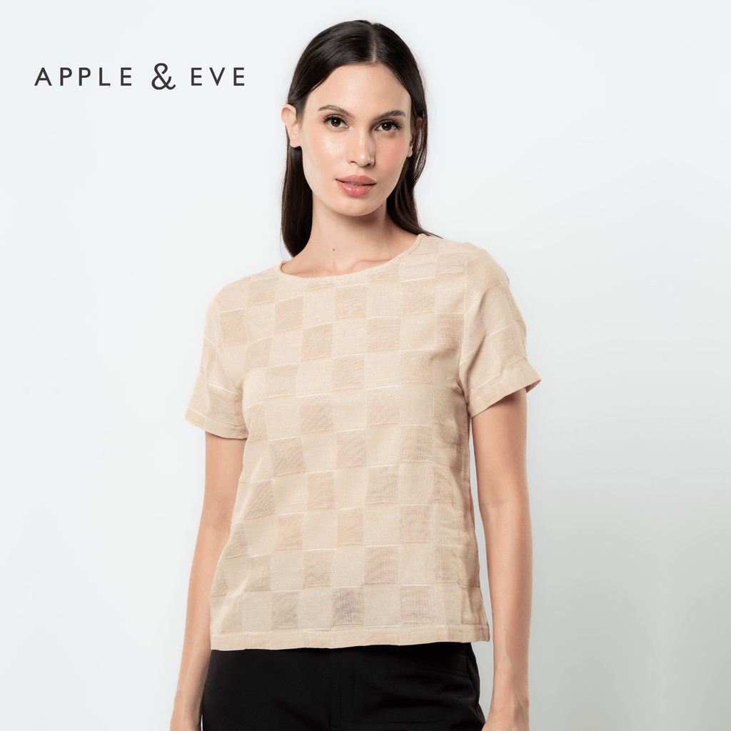 Apple & Eve Elle Textured Cotton Boxy Top | Shopee Philippines
