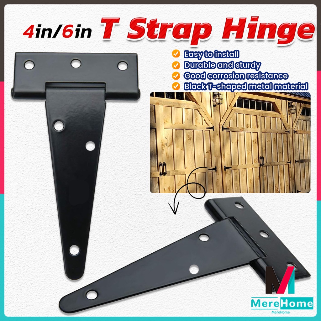 MereHome T Strap Heavy Duty Shed/Gate Strap Hinge Door Barn Gates ...