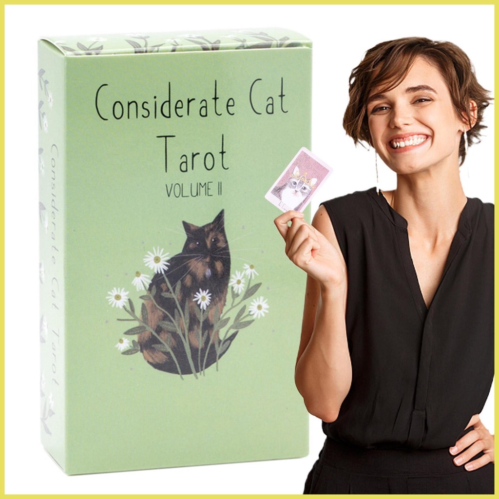 English version Considerate Cat Tarot Deck Classic Considerate Cat Tarot oracle cards Party ...