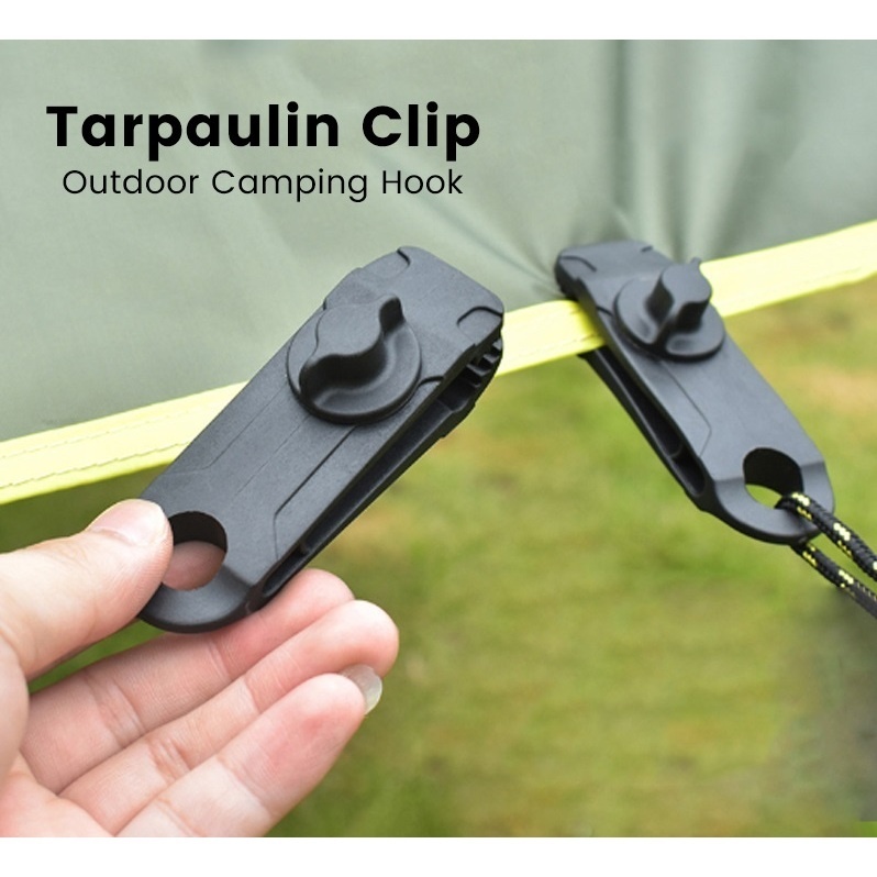 Black Tent Clip Tarp Grip Clamps Twisting Lock Thumb Screw Awning Camp ...