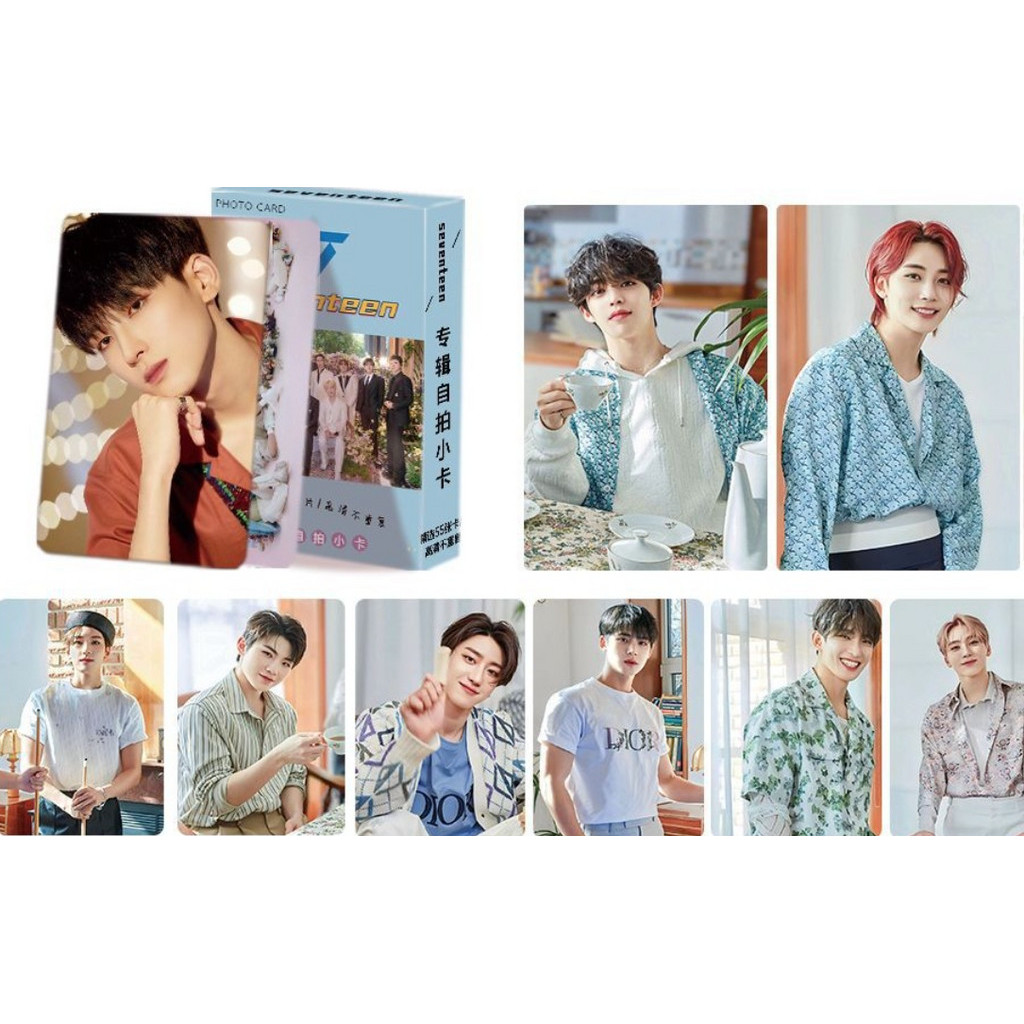 55pcs SEVENTEEN LOMO Cards 2024 ABOUT TIME 11th MINI Album HEAVEN Photocards JOSHUA JUN HOSHI ...