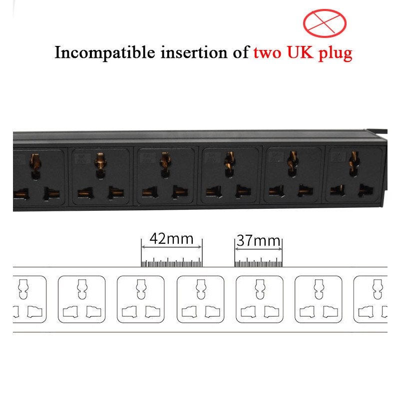 Server Rack Pdu Power Distribution Unit C14 Power Input 2 12 Ways Universal Extension Socket Led
