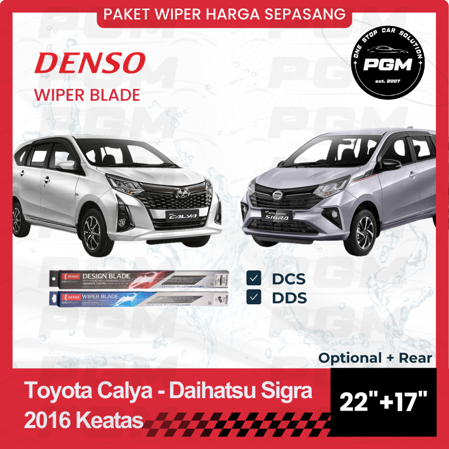 Calya Sigra Denso Front Wiper 22"+17" (2pcs) | Shopee Philippines