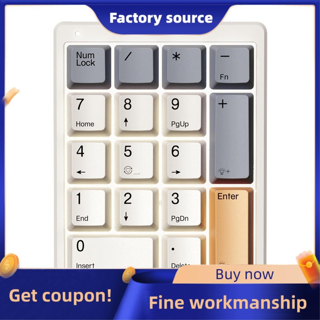 17 Keys Type C Wired Number Pad Mechanical Numeric Keypad Numpad Gaming ...