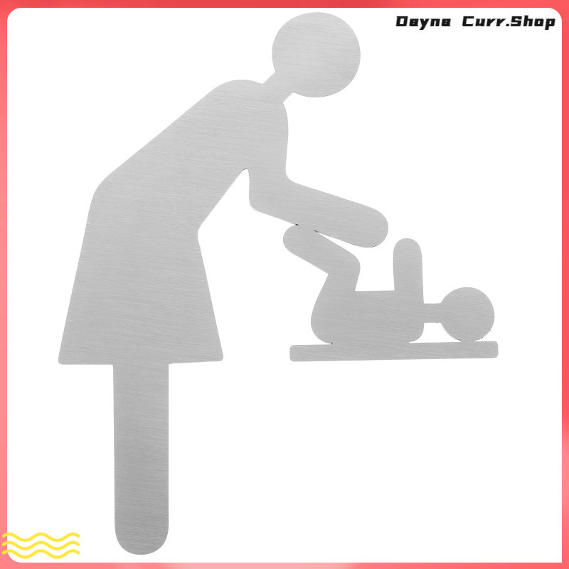 Diaper Changing Sign Baby Sticker Diapers Station Toilet Restroom ...
