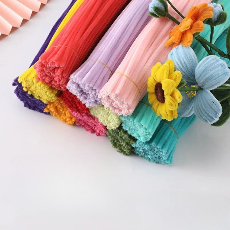 Fuzzy Wire 10pcs/set Chenille Stems Pipe Cleaner Floral Wire DIY Flower ...