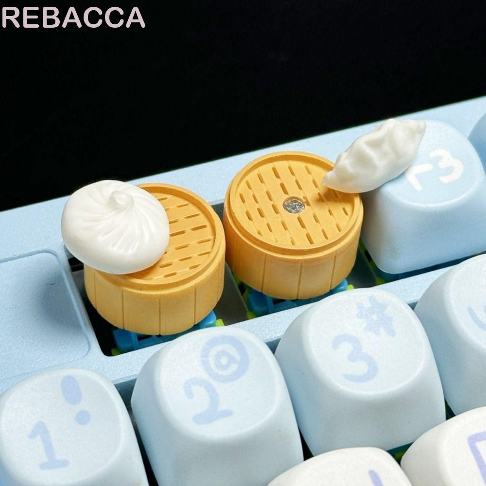 REBACCA Dumpling Bun Keycaps, Universal Food Cute Dumpling Keyboard Cap ...