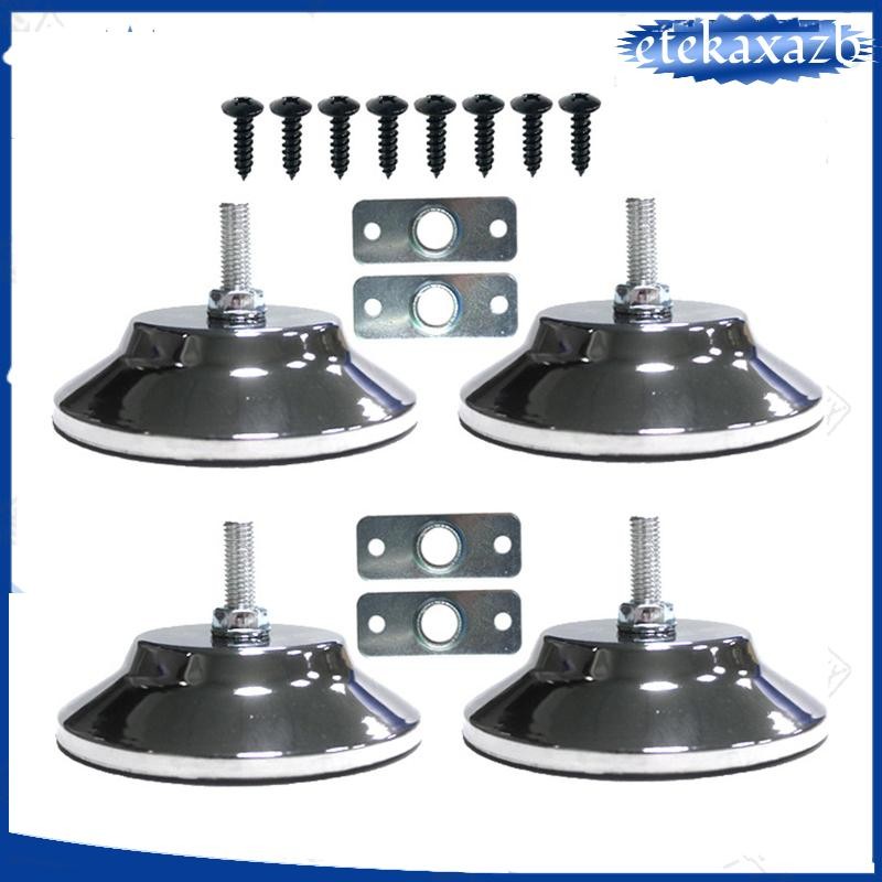 [etekaxazb] 4x Billiard Pool Table Leg Levelers Leveling with Plates ...