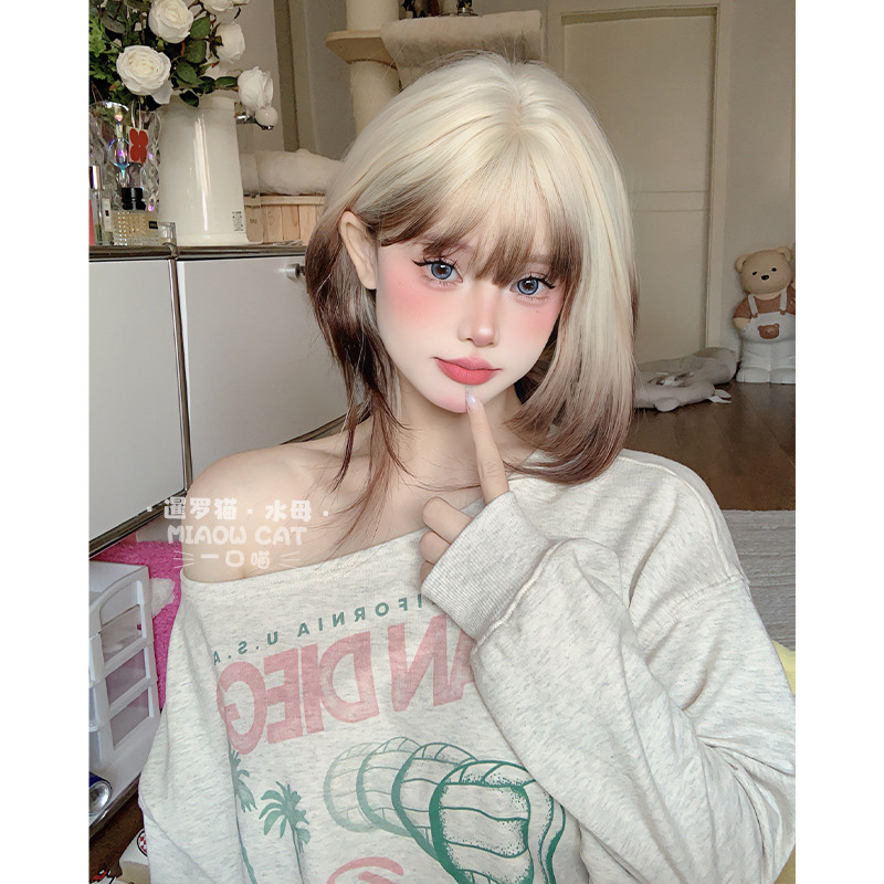 A Meow Wig Female Siamese Cat · Jellyfish Natural Bangs New Style ...