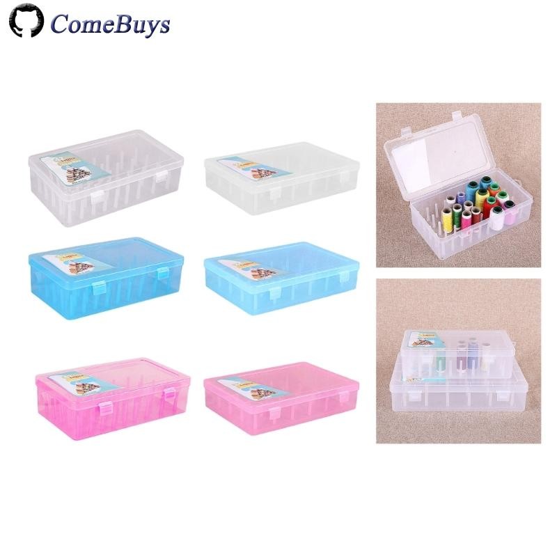 com* Clear Thread Box 42 Spools Storage Case Sewing Thread Organizers ...