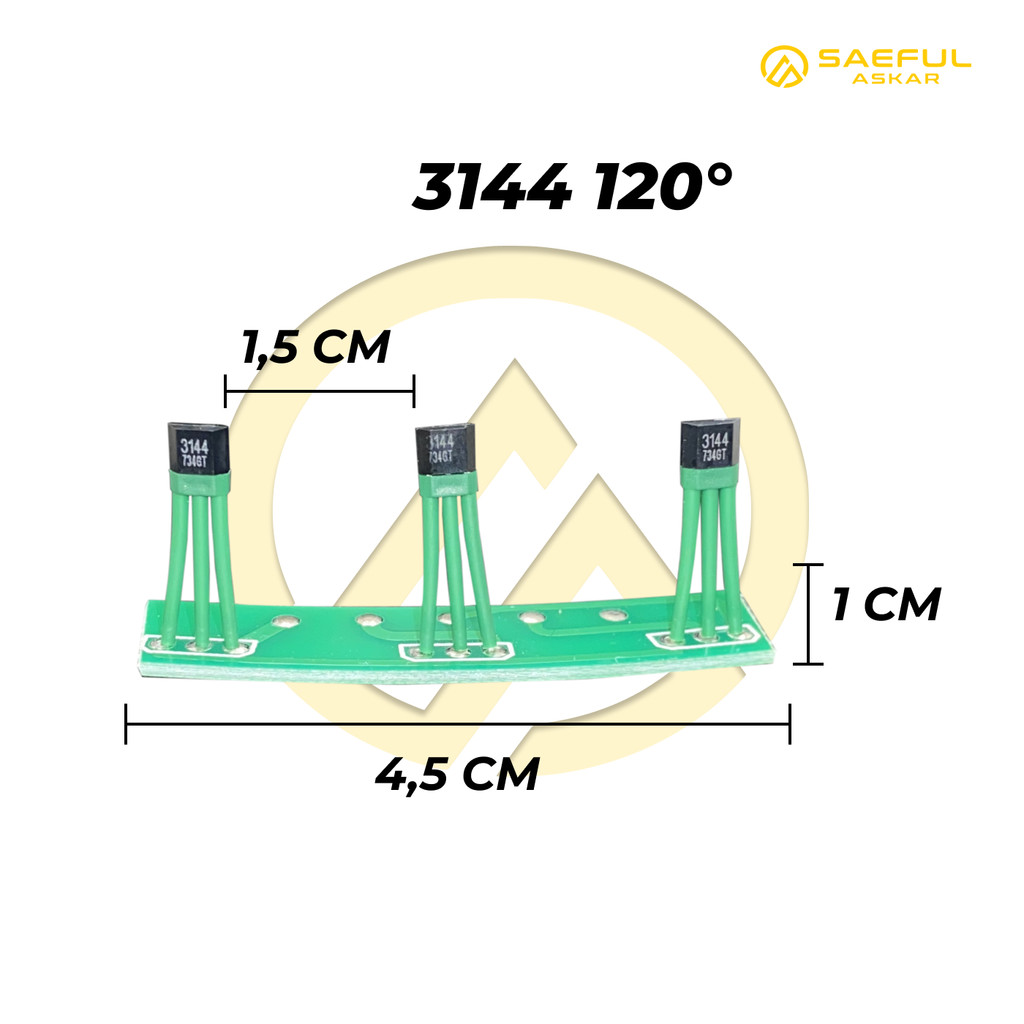 Hall Sensor PCB Board 3144 120 Magnet Motor E-Bike Electric Bicycle ...