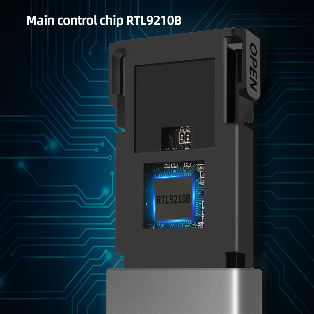 M.2 NVME SATA Dual Protocol External SSD Enclosure Adapter USB3.1 Type ...