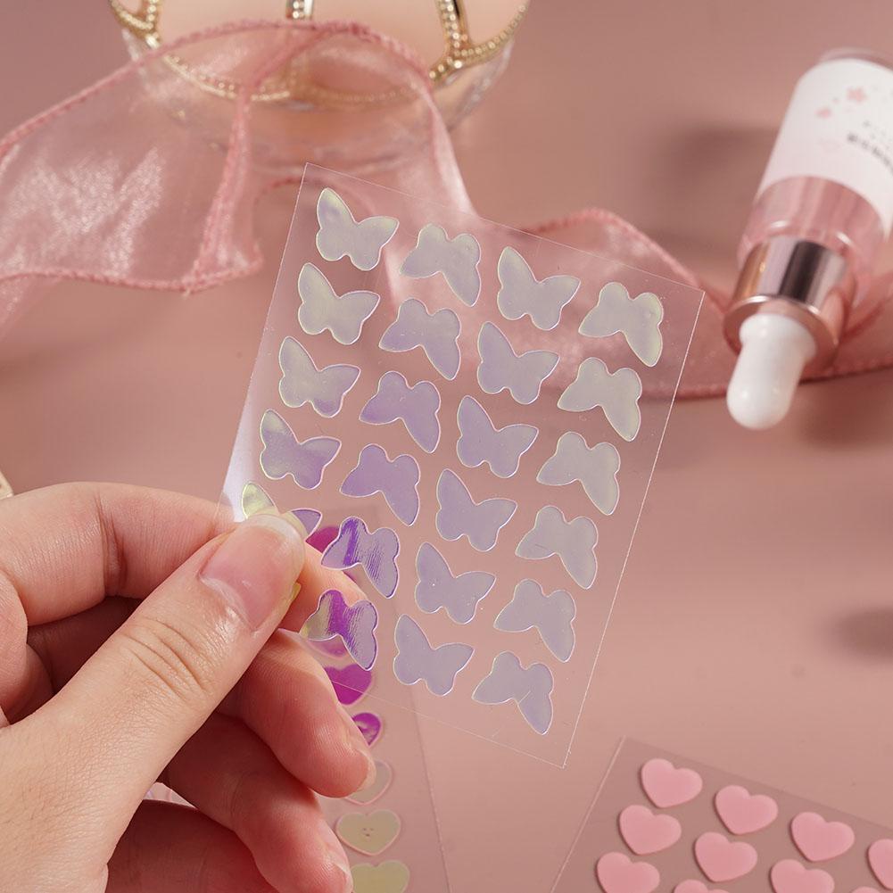 Colored Heart Pimple Patch Love Shaped Hydrocolloid Butterfly Circle ...