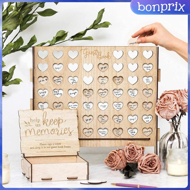 [Bon] Rustic Wedding Reception Guest Book Drop Top Wedding Frame ...