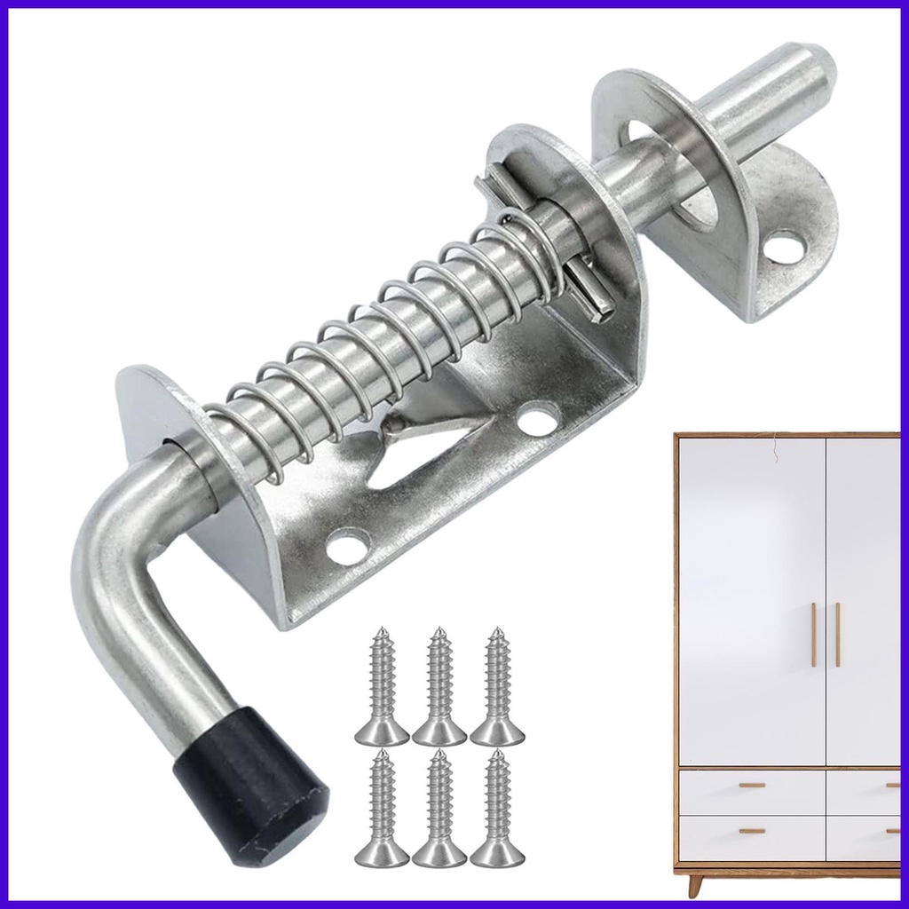 Spring Loaded Pins Stainless Steel Barrel Bolt Latch Heavy Duty Sliding ...