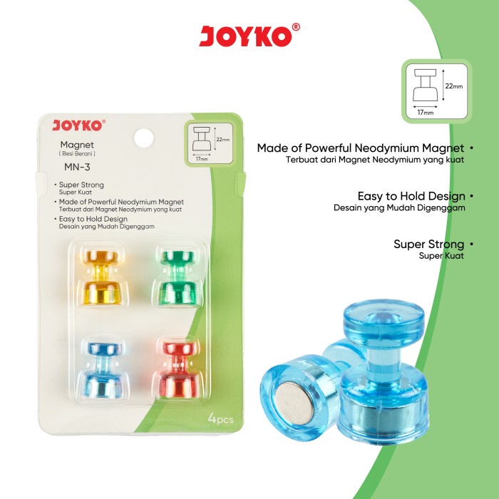 Joyko MN-3 Whiteboard Magnet Color Magnet | Shopee Philippines