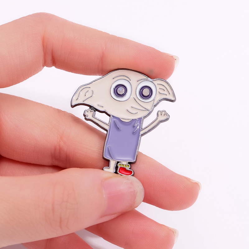 Cute Free Elf Dobby Enamel Brooch Movie Series Elf Backpack Badge ...