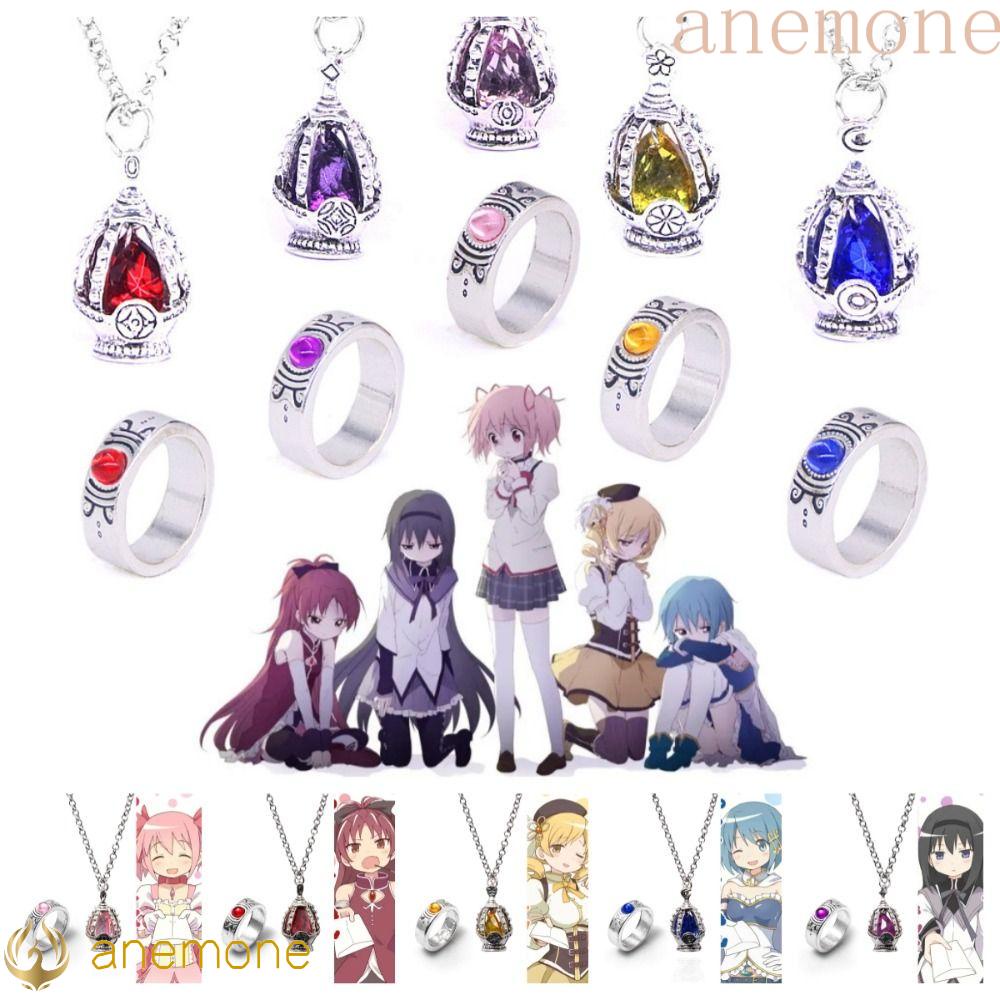 ANEMONE Puella Magi Madoka Magica Ring, Alloy Crystal Kaname Madoka ...