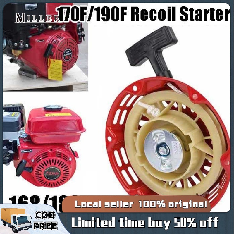 【COD】Recoil Pull Start Starter Power Generator For Honda 188F 190F 168F ...