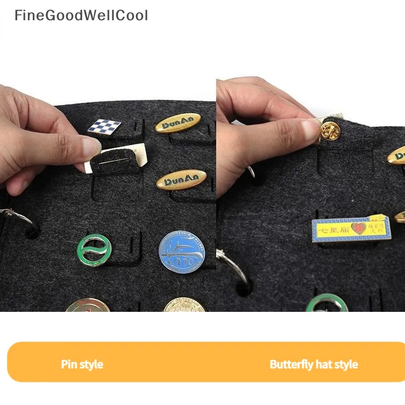 FWPH Felt Pin Brooch Display Storage Book Metal Badge Chest Holder Box ...