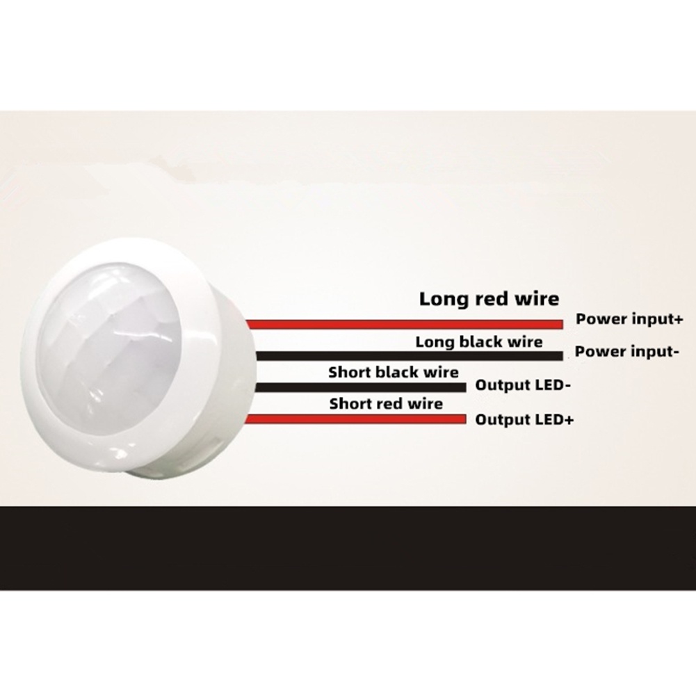 DC 12V 24V Wiring Infrared Sensor Ceiling Lamp Human Body Induction ...