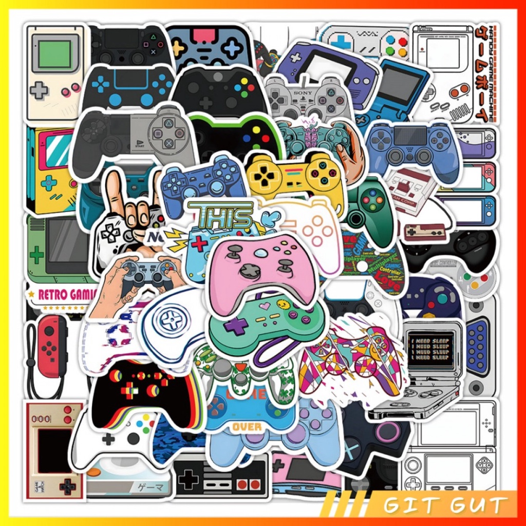 Sticker Pack Vinyl Stickers 50 pcs Game Controller Stick Collection ...