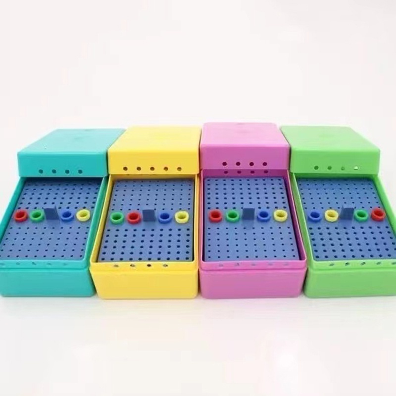 160 Holes Dental Diamond Bur Holder Endodontic Sterilization Box Scaler ...