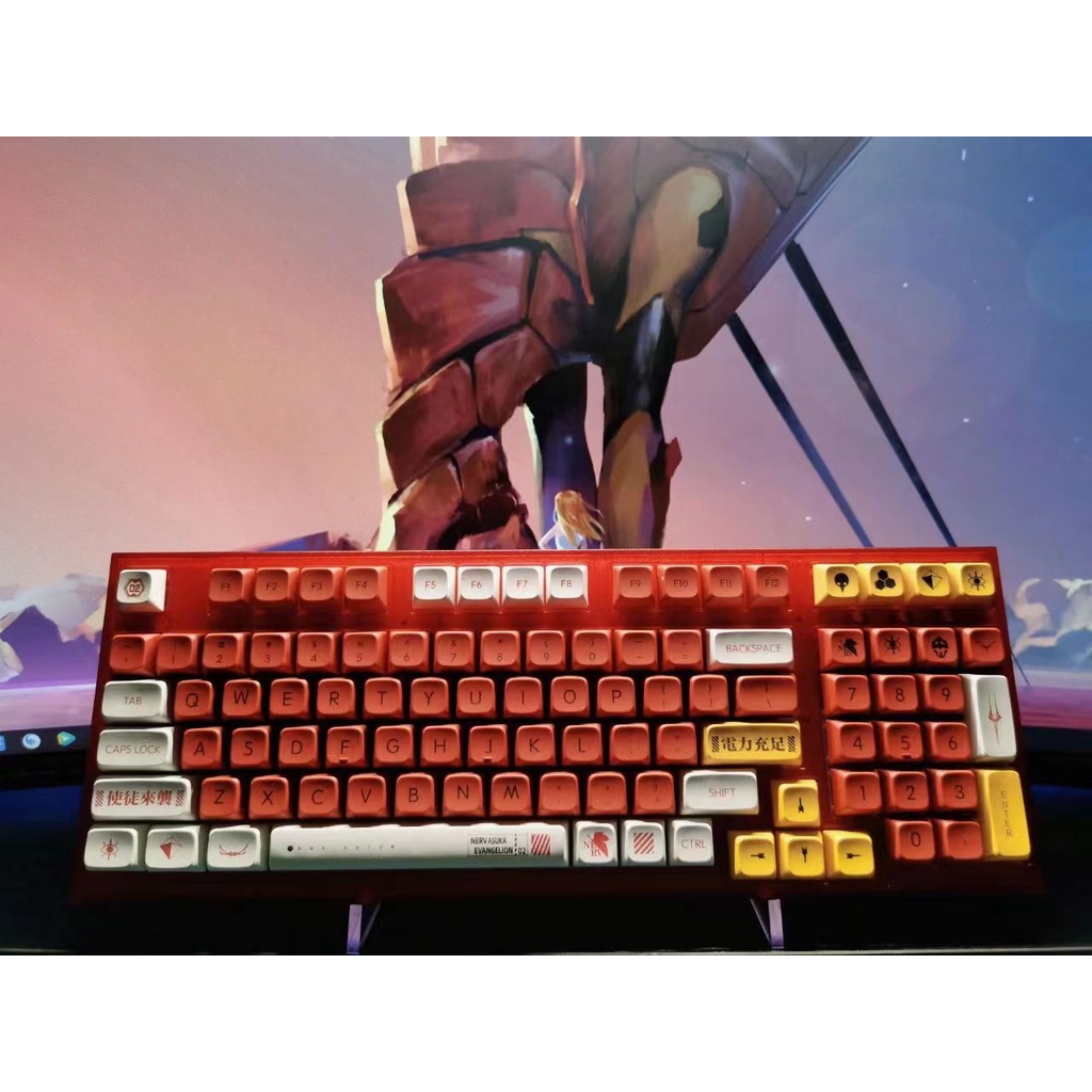 Eva No. 2 Asuka Keycaps 138keys PBT XDA Profile DYE-SUB For Mechanical ...