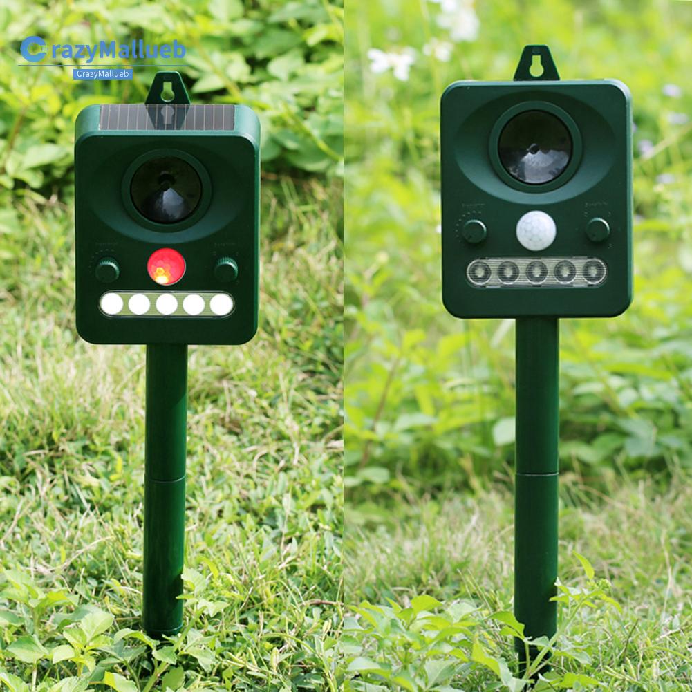 New Ultrasonic Solar Powered Cat Dog Animal Chaser Repeller Deterrent ...